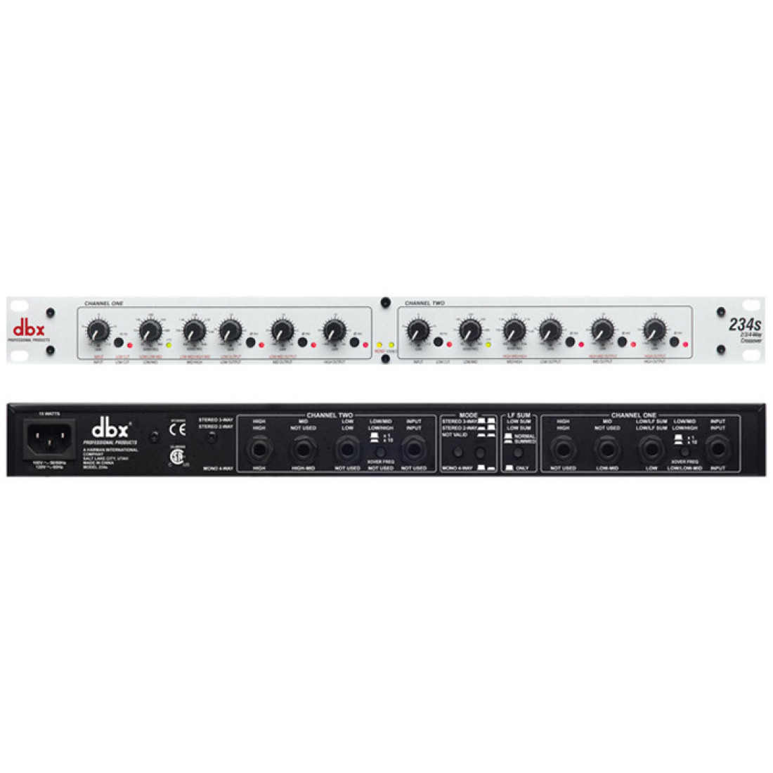 DBX 234S Stereo 2/3 way, Mono 4-way Crossover